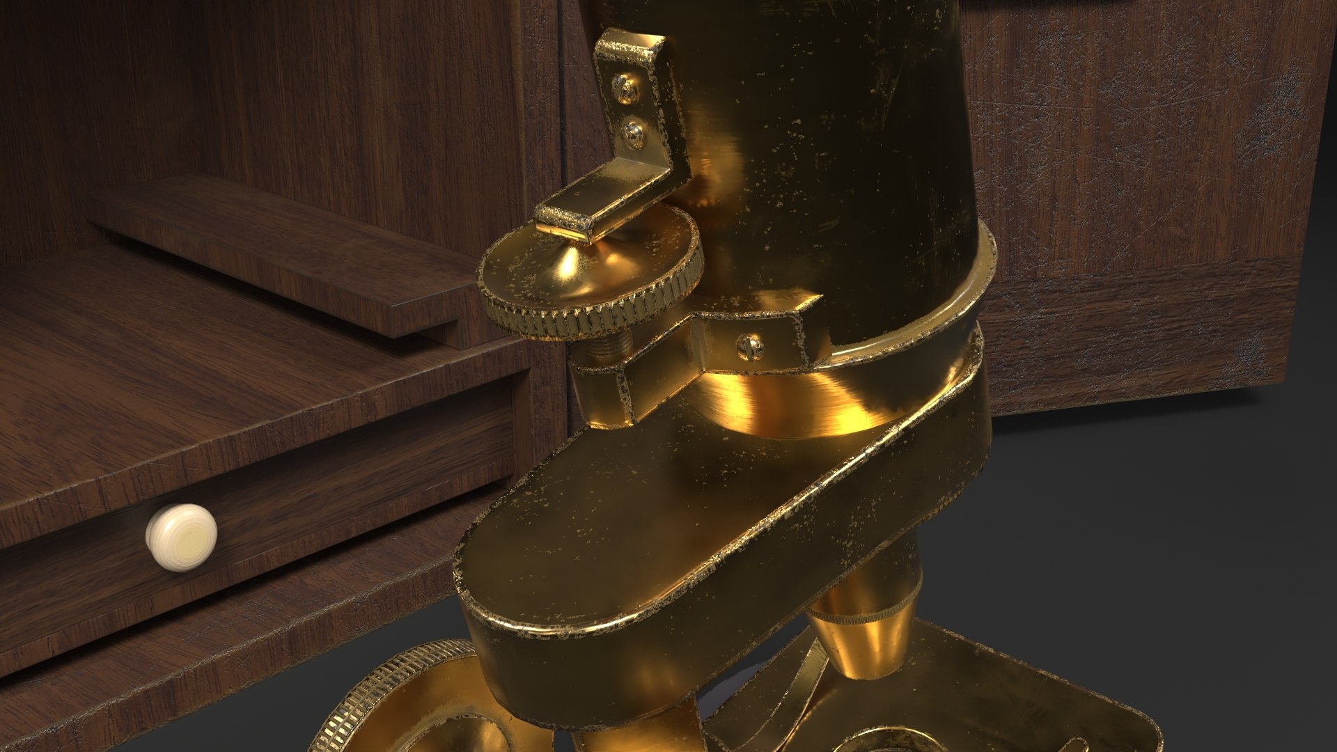 Victorian Era Microscope 3D - TurboSquid 2245408