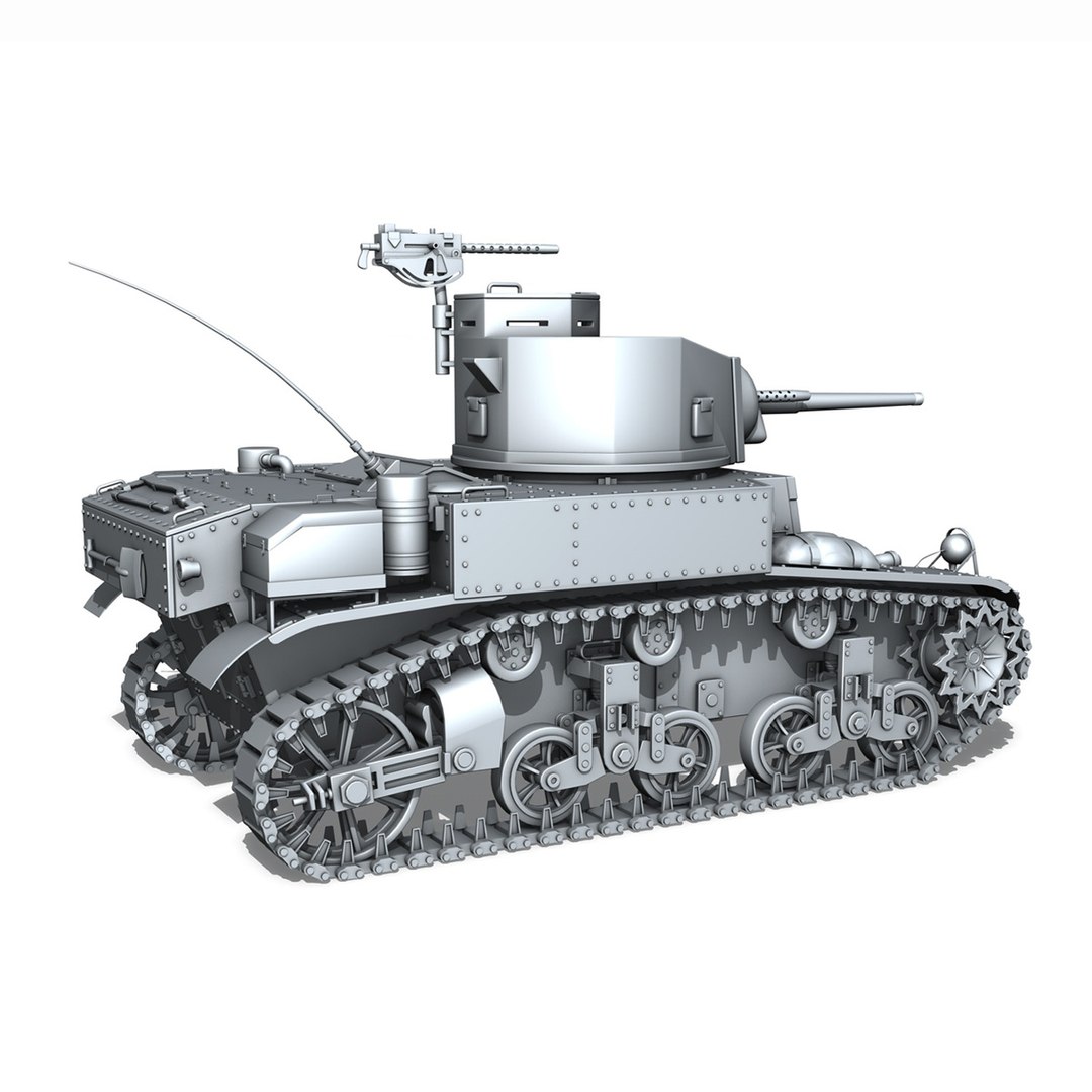 - M3 Stuart Light Tank 3d Model