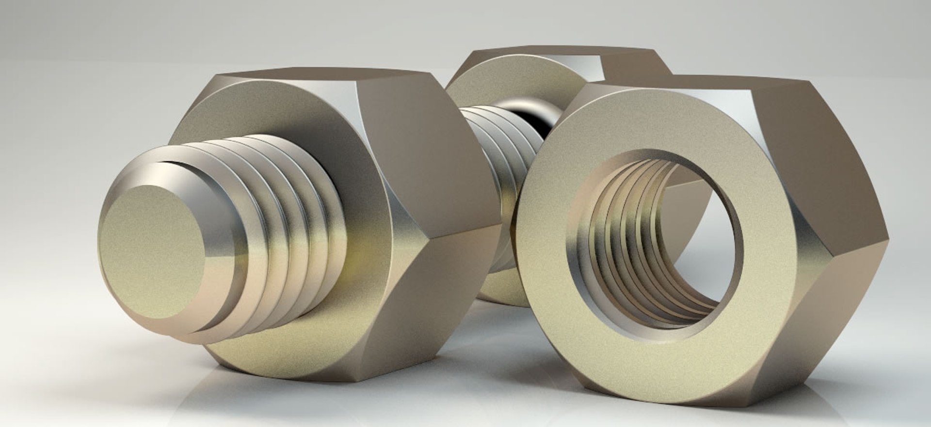 3D Model Bolt Nut Original Sizes - TurboSquid 1161693