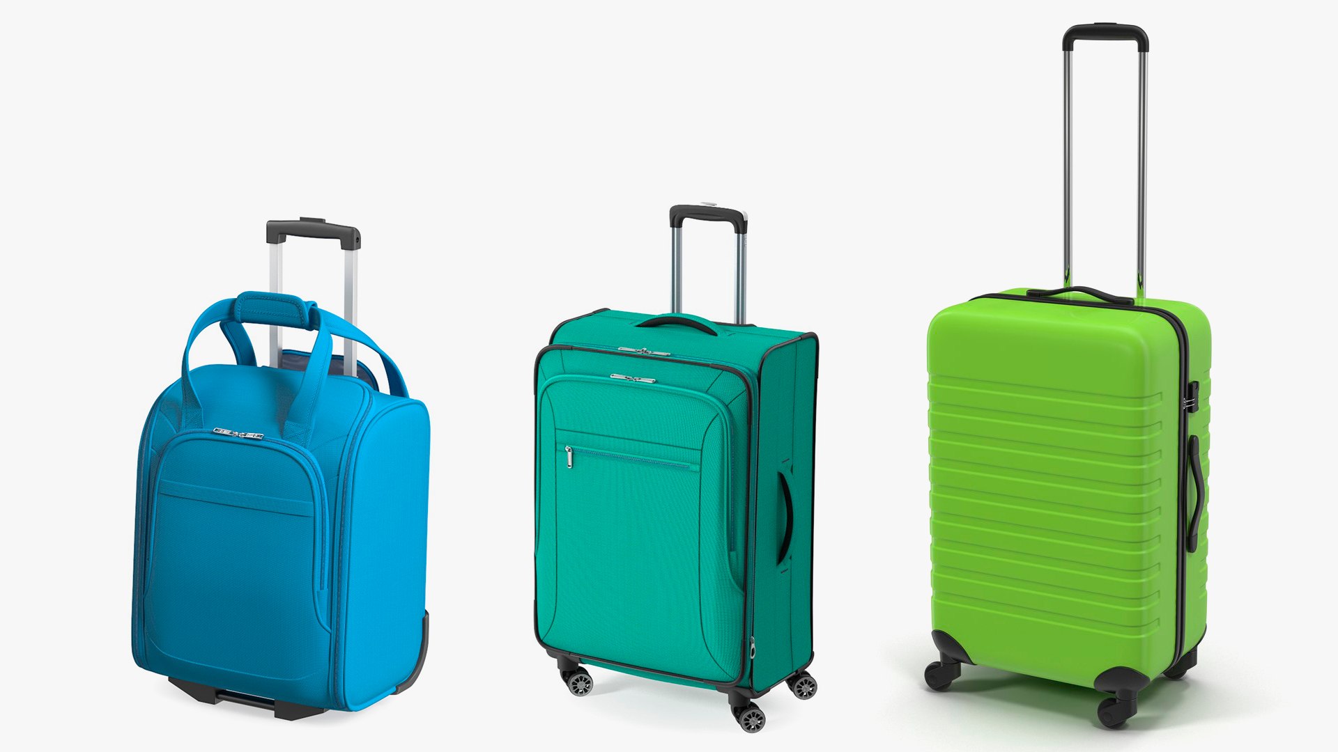 Rolling Suitcases Collection Model - TurboSquid 2202152