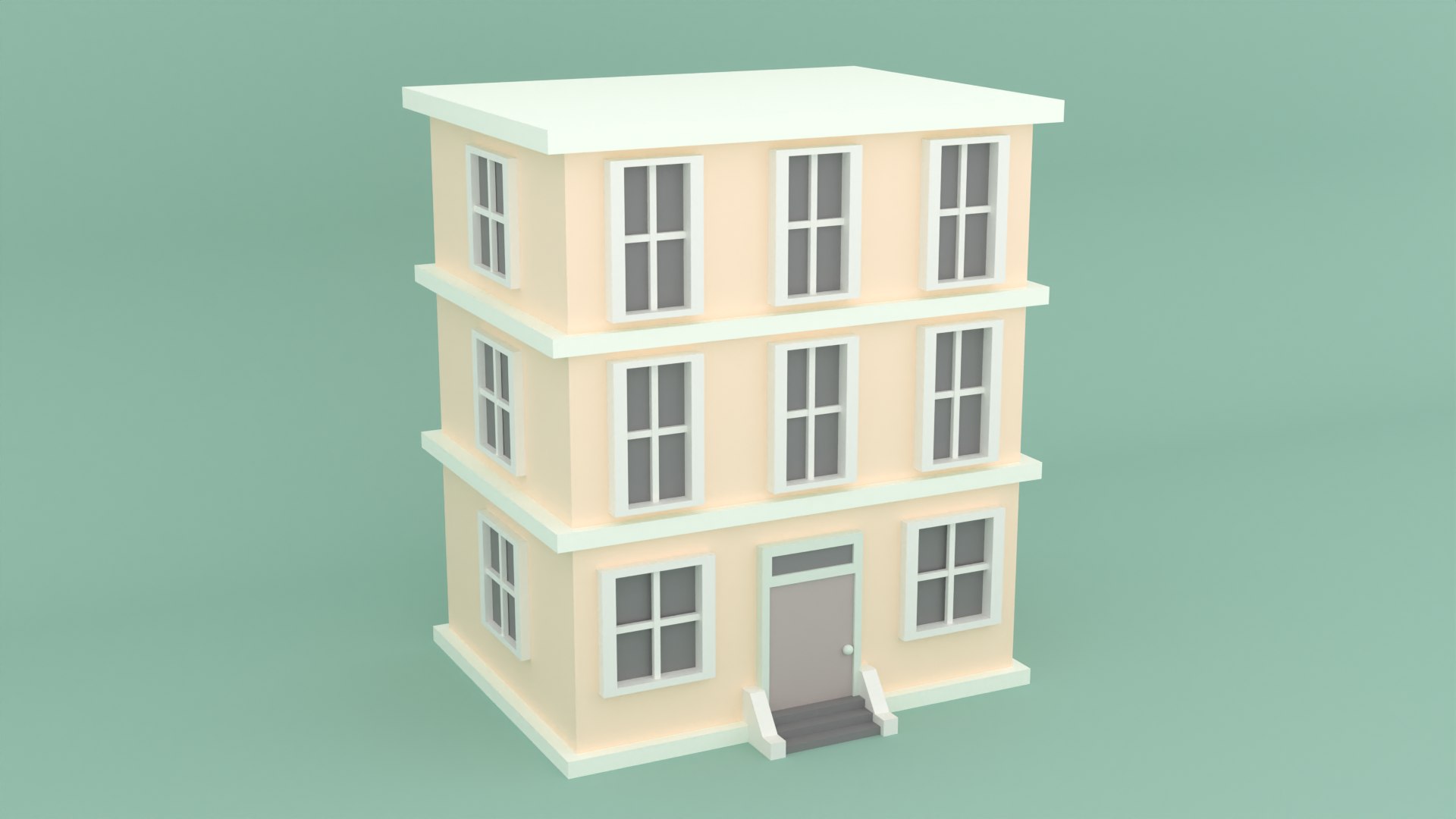 3D Stylized Low Poly Building Model - TurboSquid 2171557
