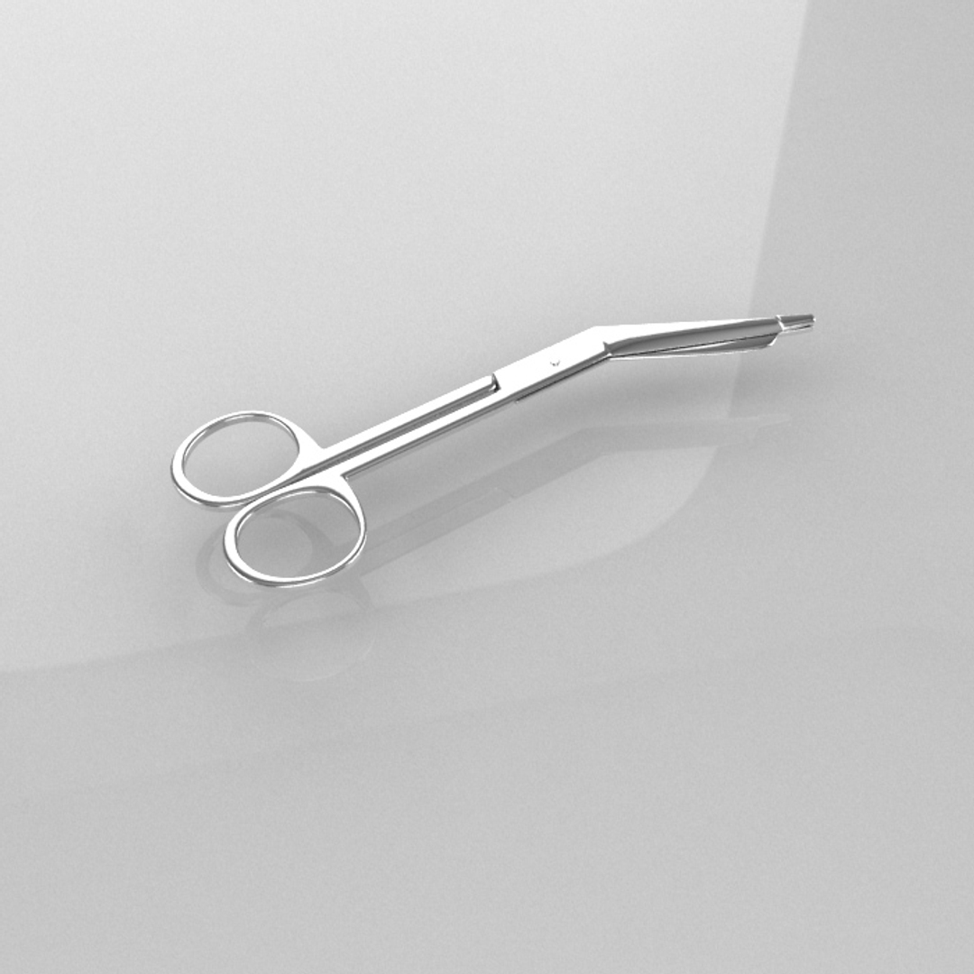 3d Rigged Surgical Scissor 03