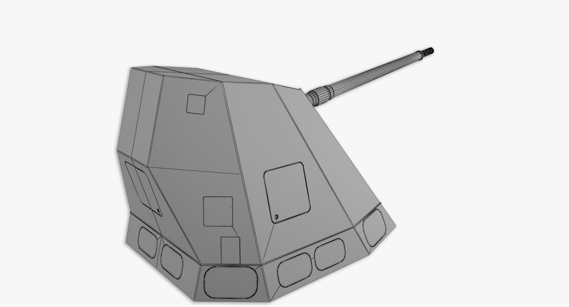 127mm 64 vulcano - 3d 3ds