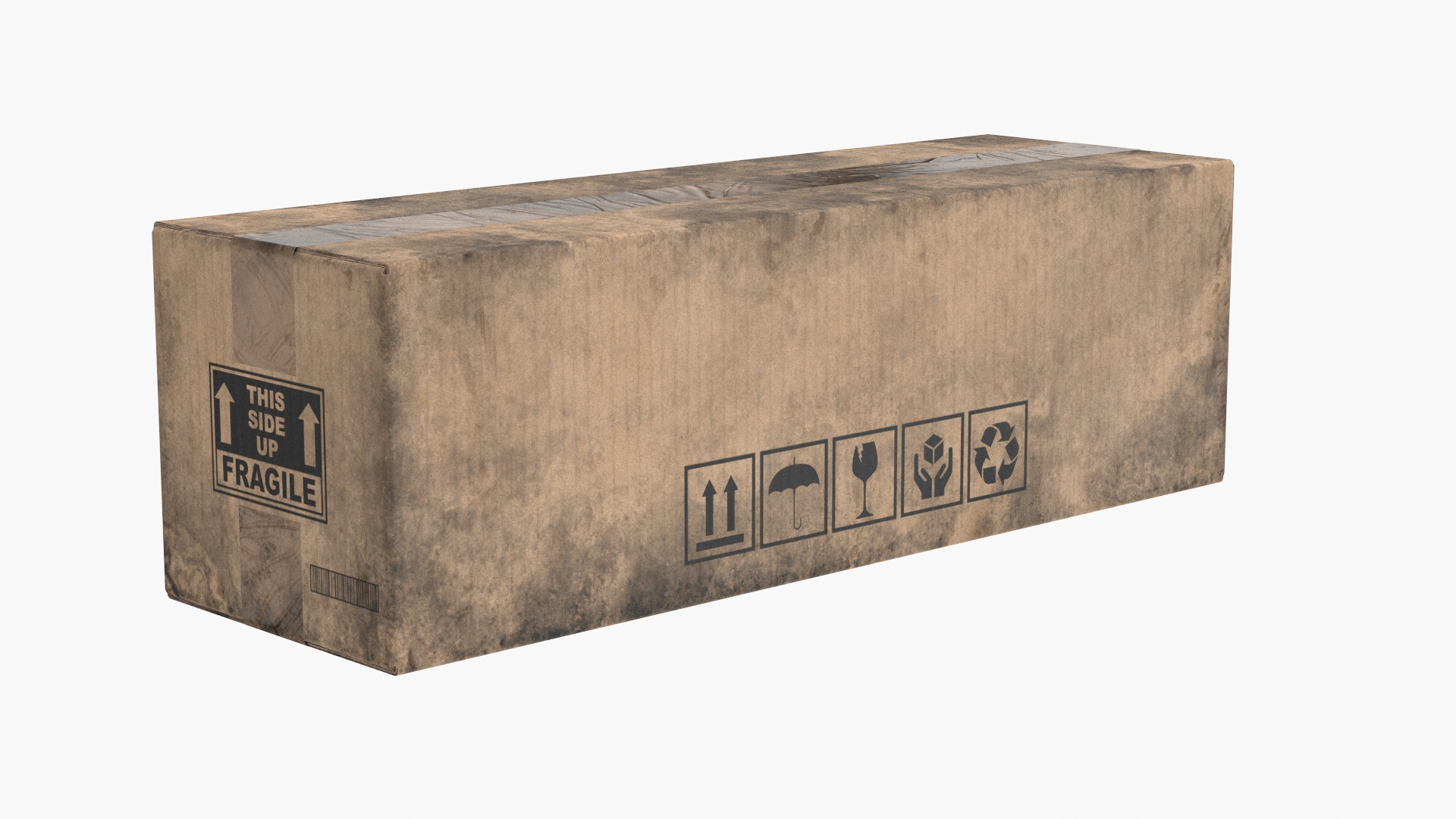3D Cardboard Box 8 Worn Closed - TurboSquid 2185524