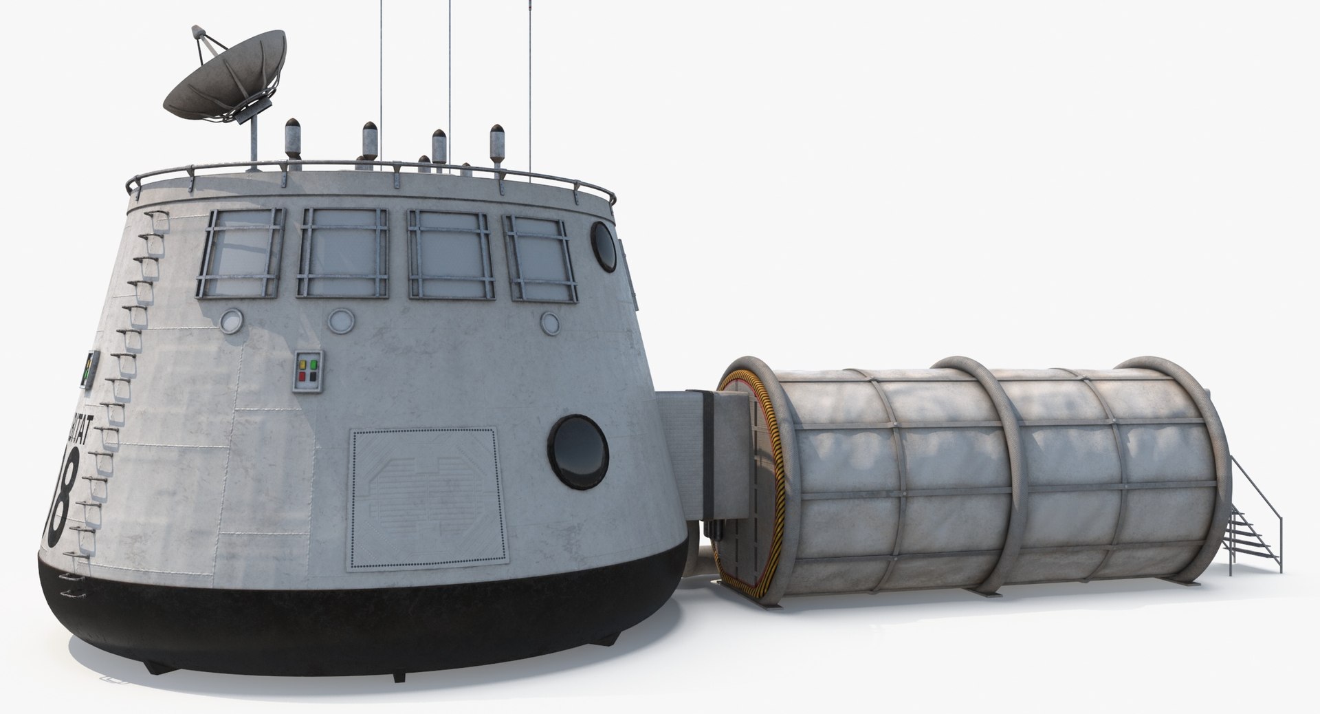 3D Space Colonization Habitation Pod 08 Clean and Dirty - TurboSquid ...