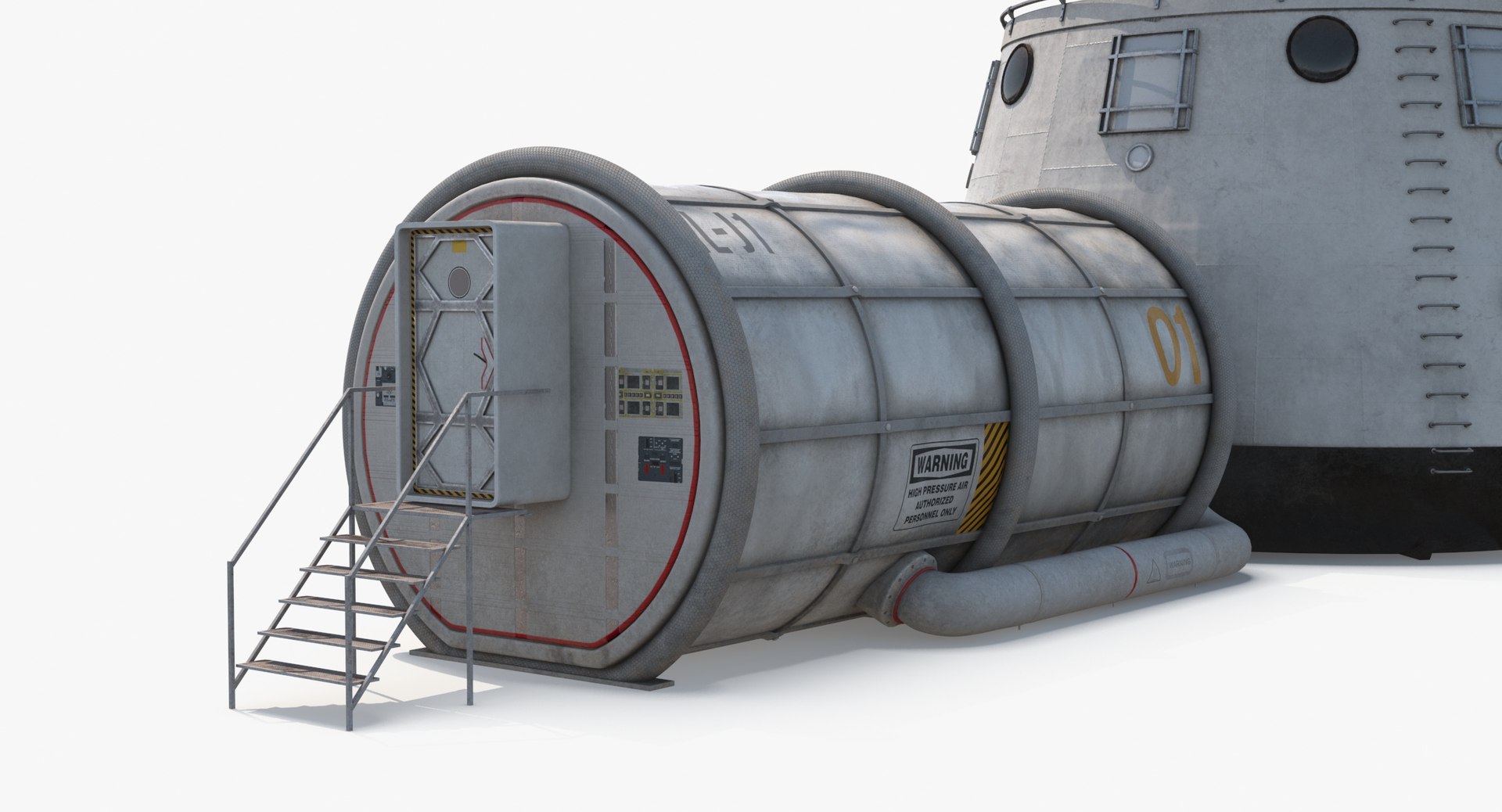3D Space Colonization Habitation Pod 08 Clean and Dirty - TurboSquid ...