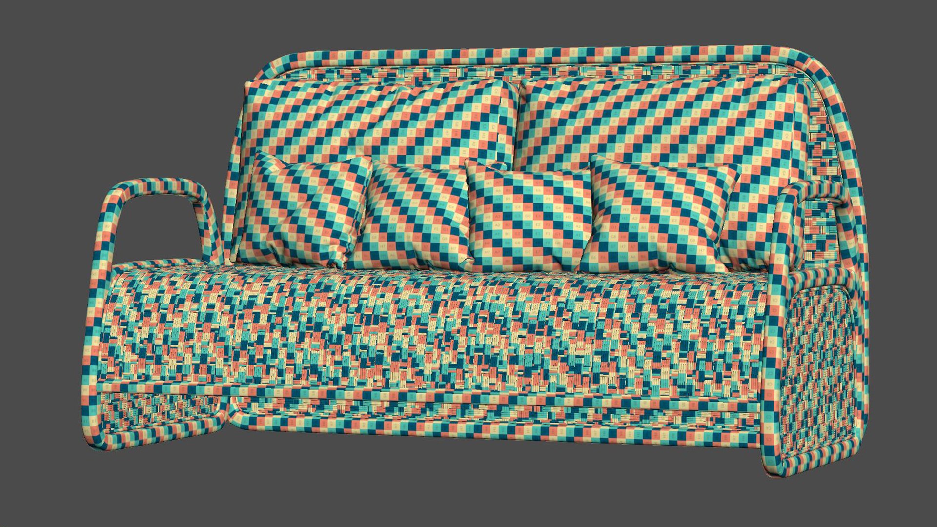 Eliza Rattan Restaurant Loveseat By Bpoint 3D - TurboSquid 2030791