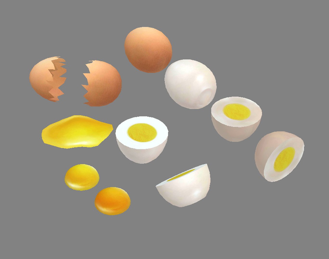 3D Model Eggs Eggshell Broken - TurboSquid 1687939