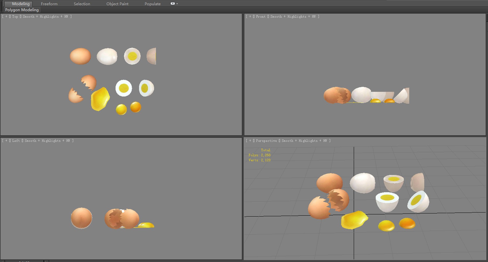 3D Model Eggs Eggshell Broken - TurboSquid 1687939
