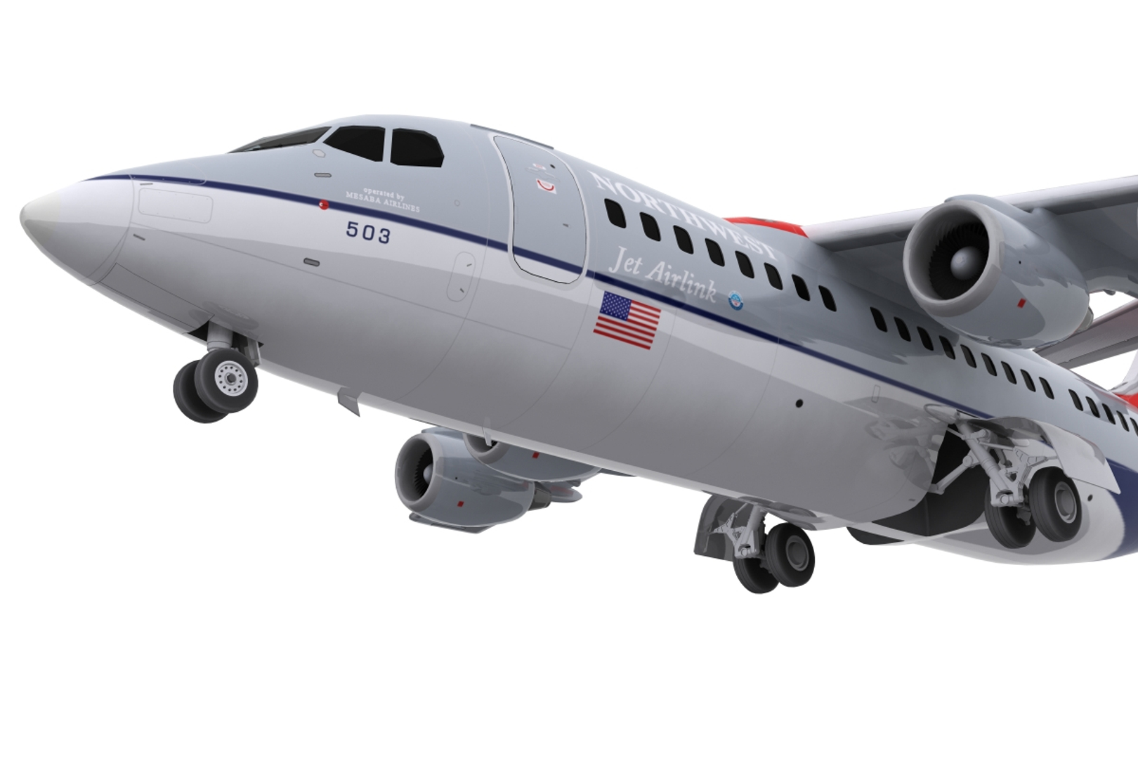 3d Model Bae 146-200 Avro Rj85