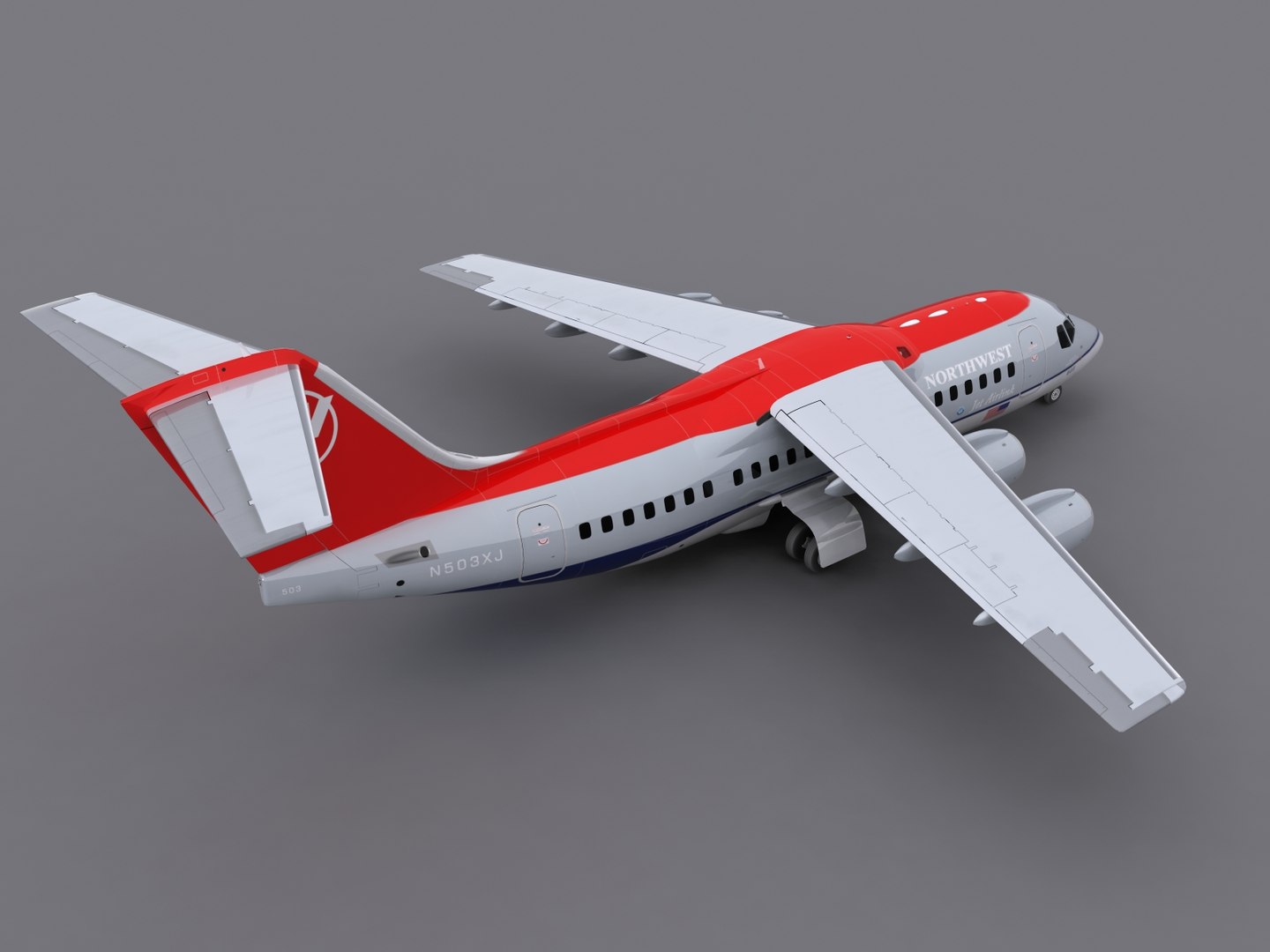 3d Model Bae 146-200 Avro Rj85
