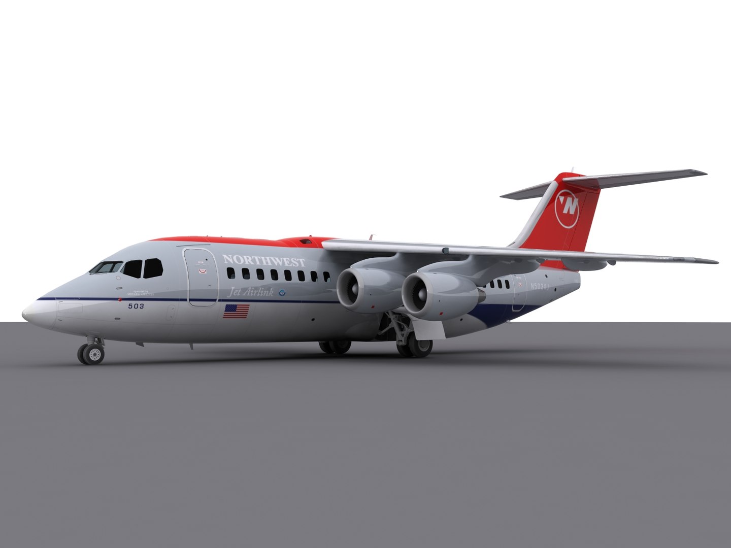 3d Model Bae 146-200 Avro Rj85