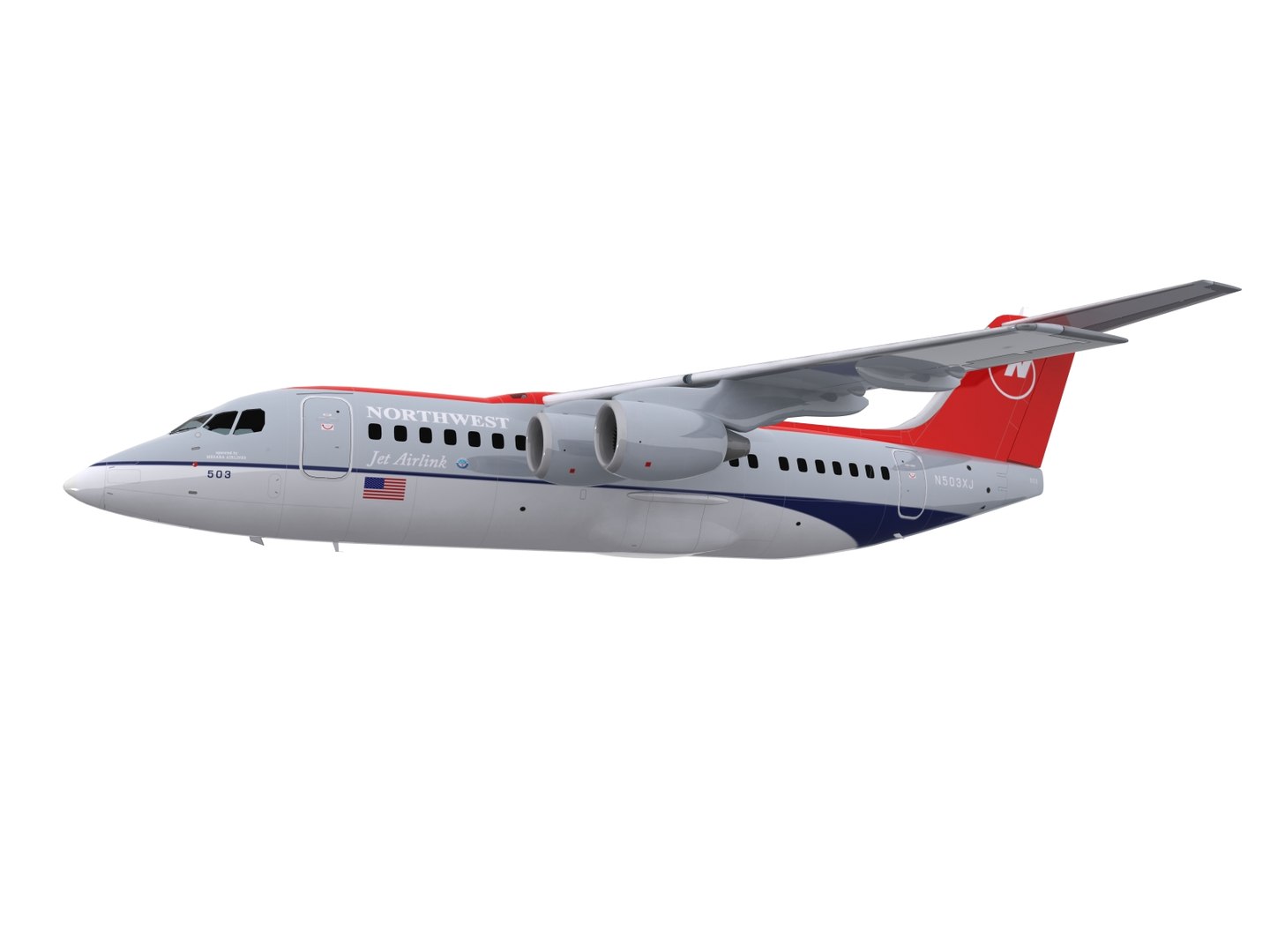 3d Model Bae 146-200 Avro Rj85