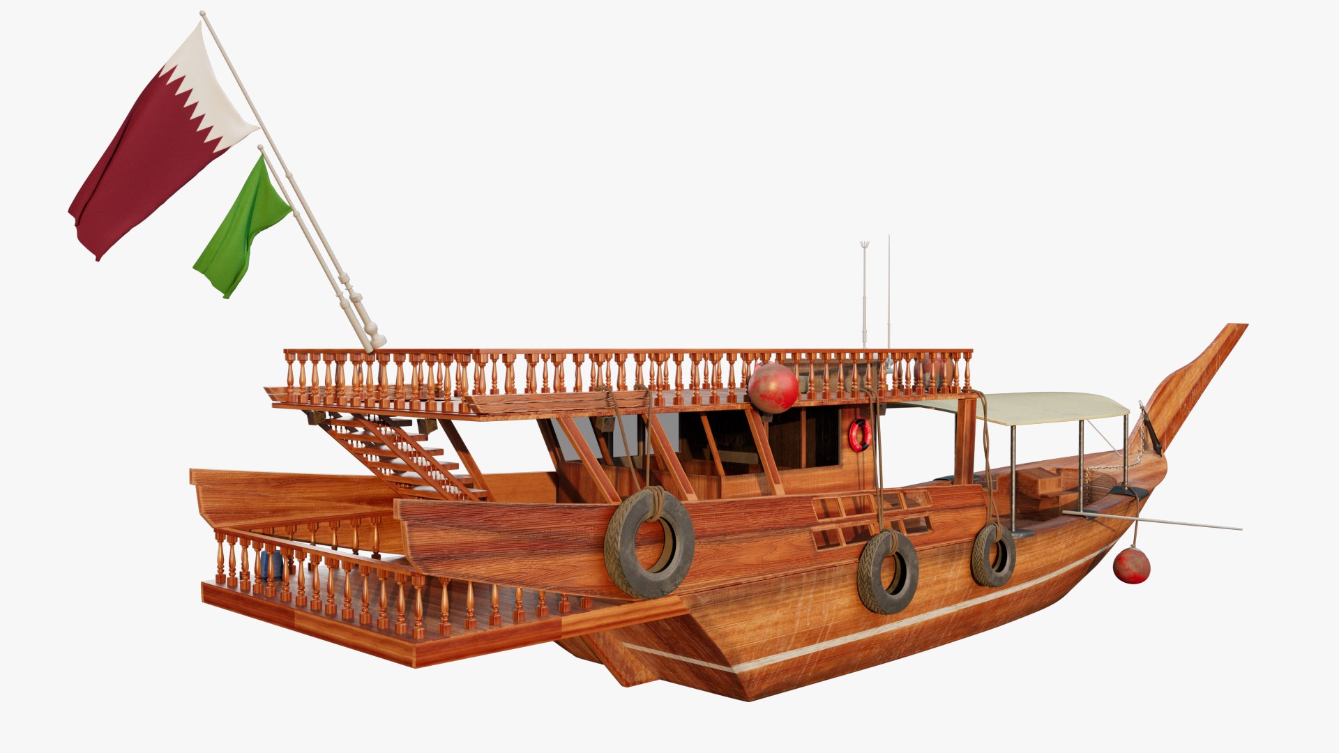 Dhow Boat 3D Model - TurboSquid 2204033