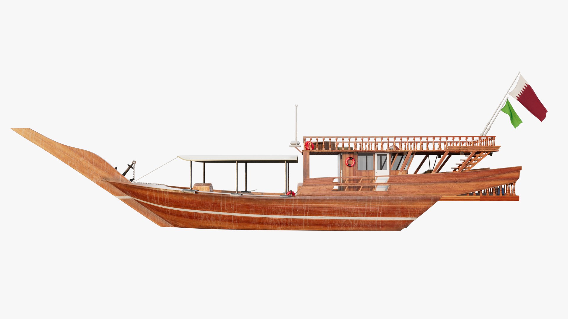 Dhow Boat 3D Model - TurboSquid 2204033