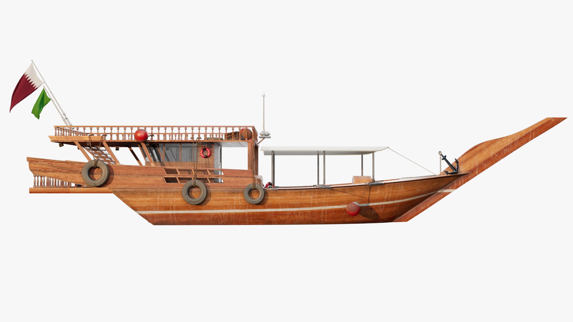 Dhow Boat 3D Model - TurboSquid 2204033