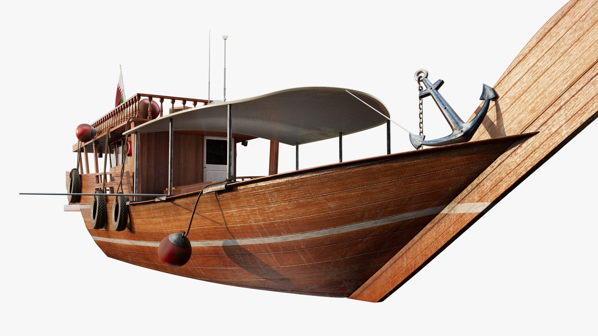 Dhow Boat 3D Model - TurboSquid 2204033