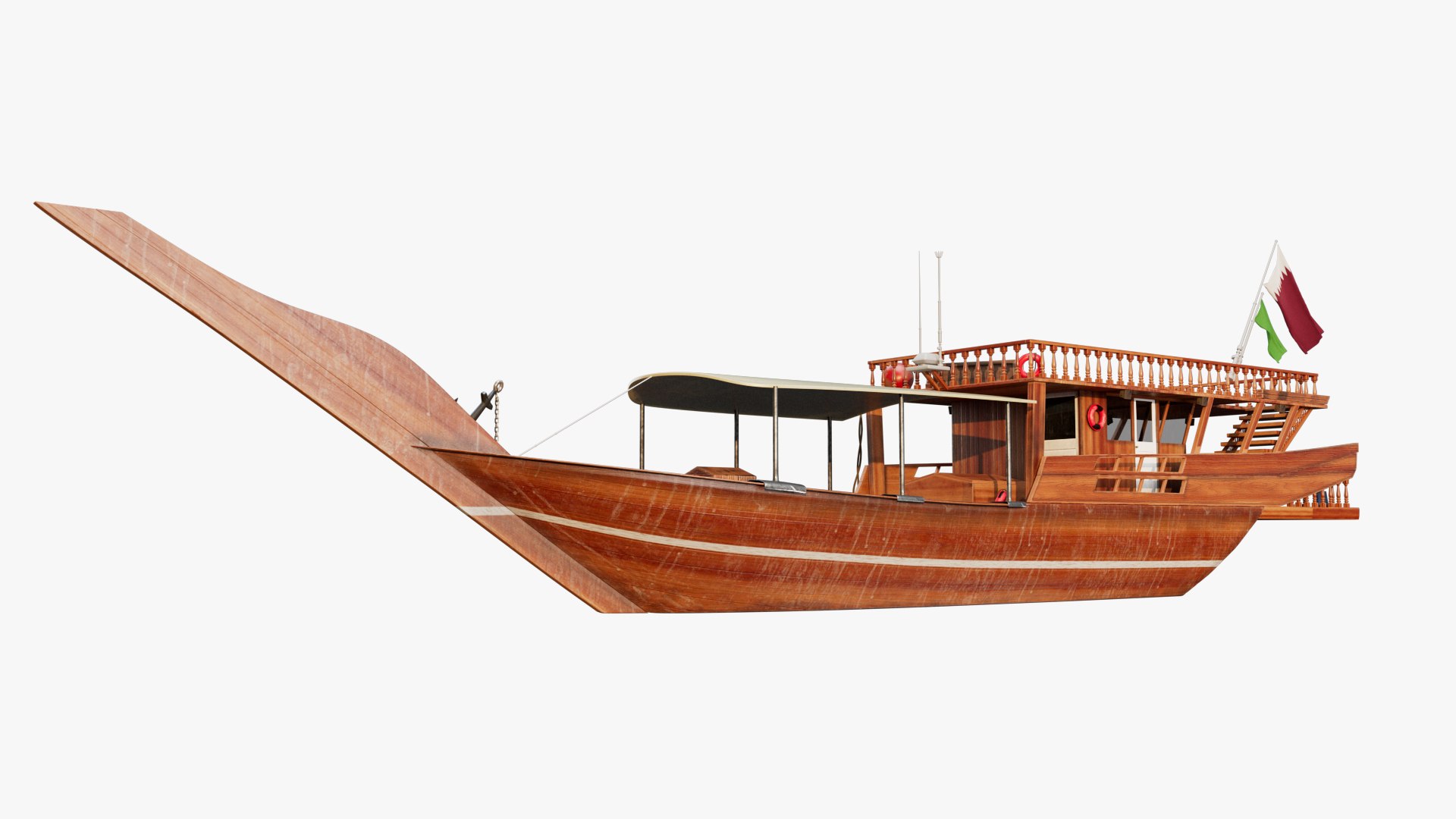 Dhow Boat 3D Model - TurboSquid 2204033