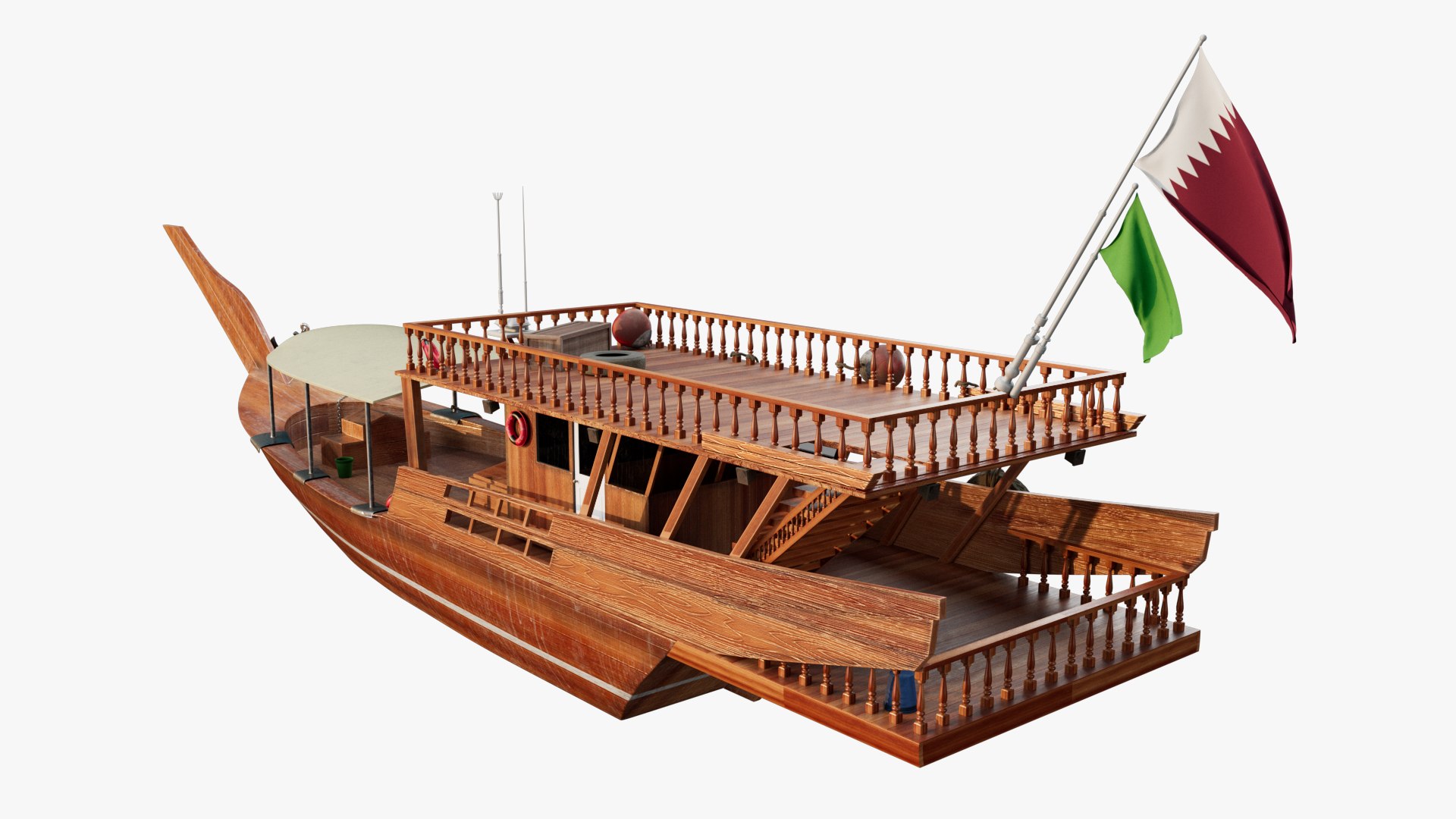 Dhow Boat 3D Model - TurboSquid 2204033