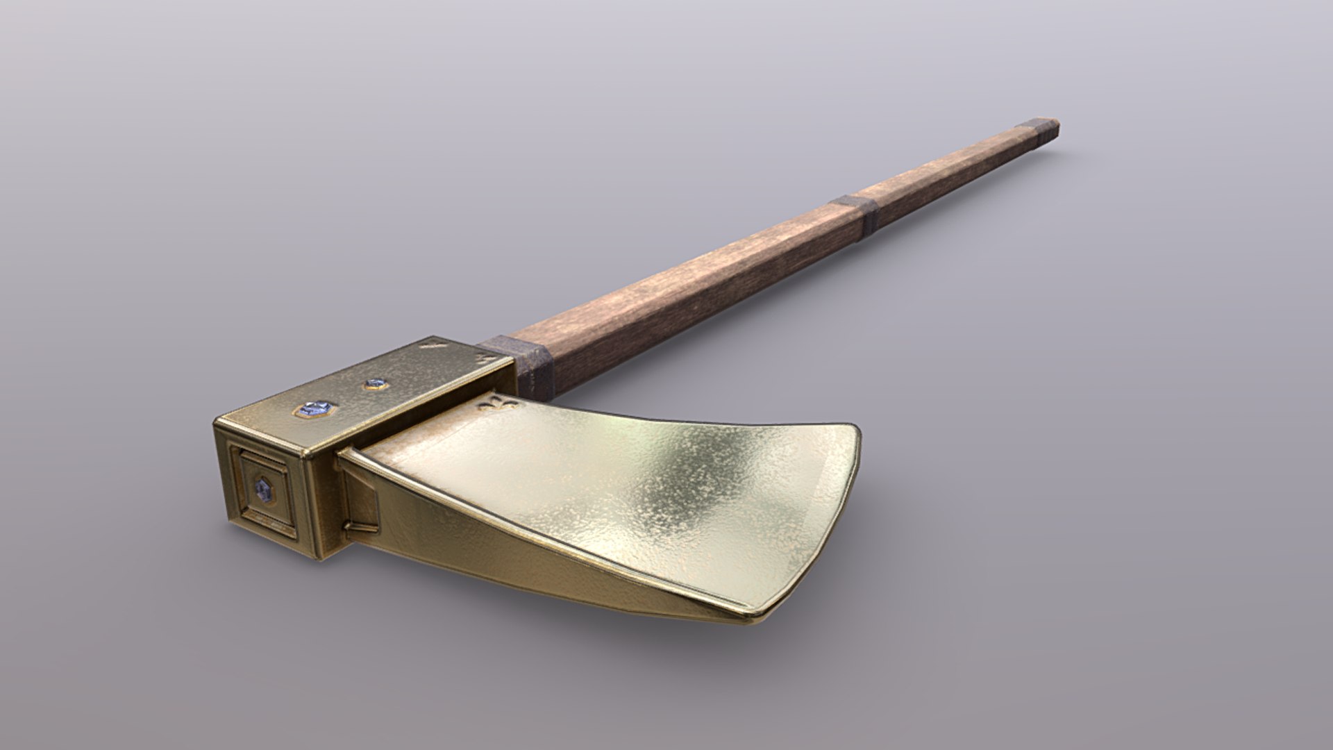 3D Axe - Gold - TurboSquid 2074776