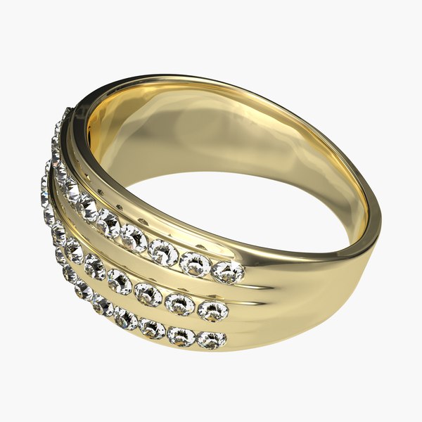 gold ring 3 3d model