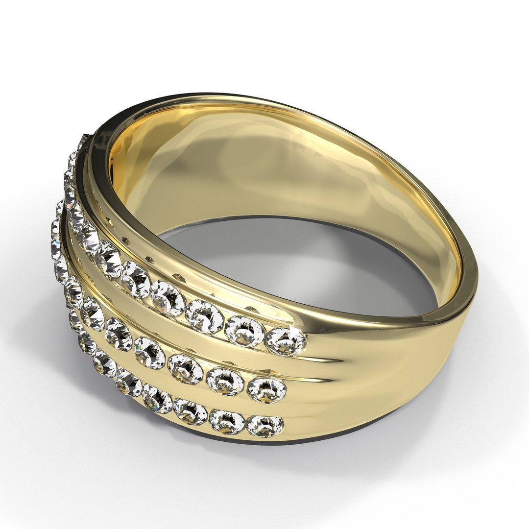 gold ring 3 3d model
