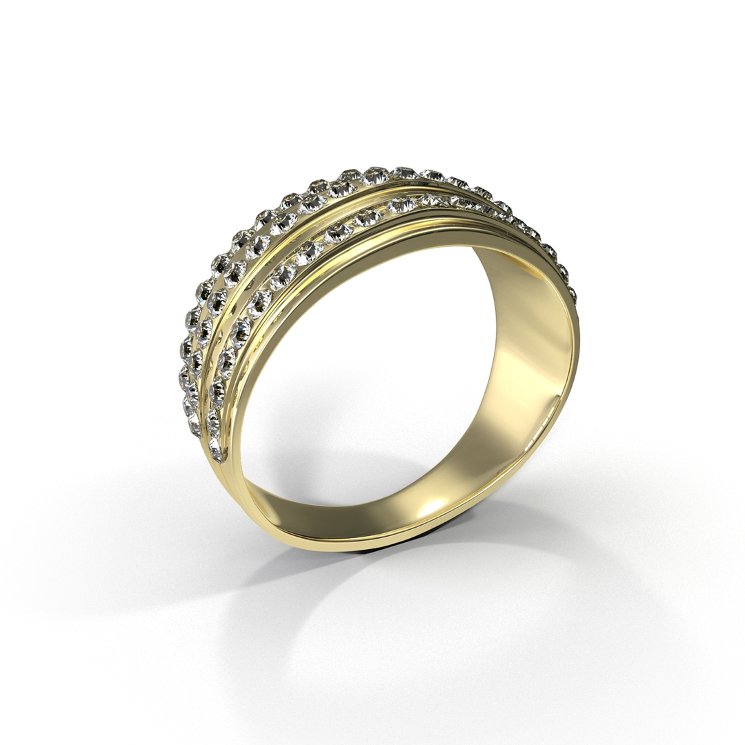 gold ring 3 3d model