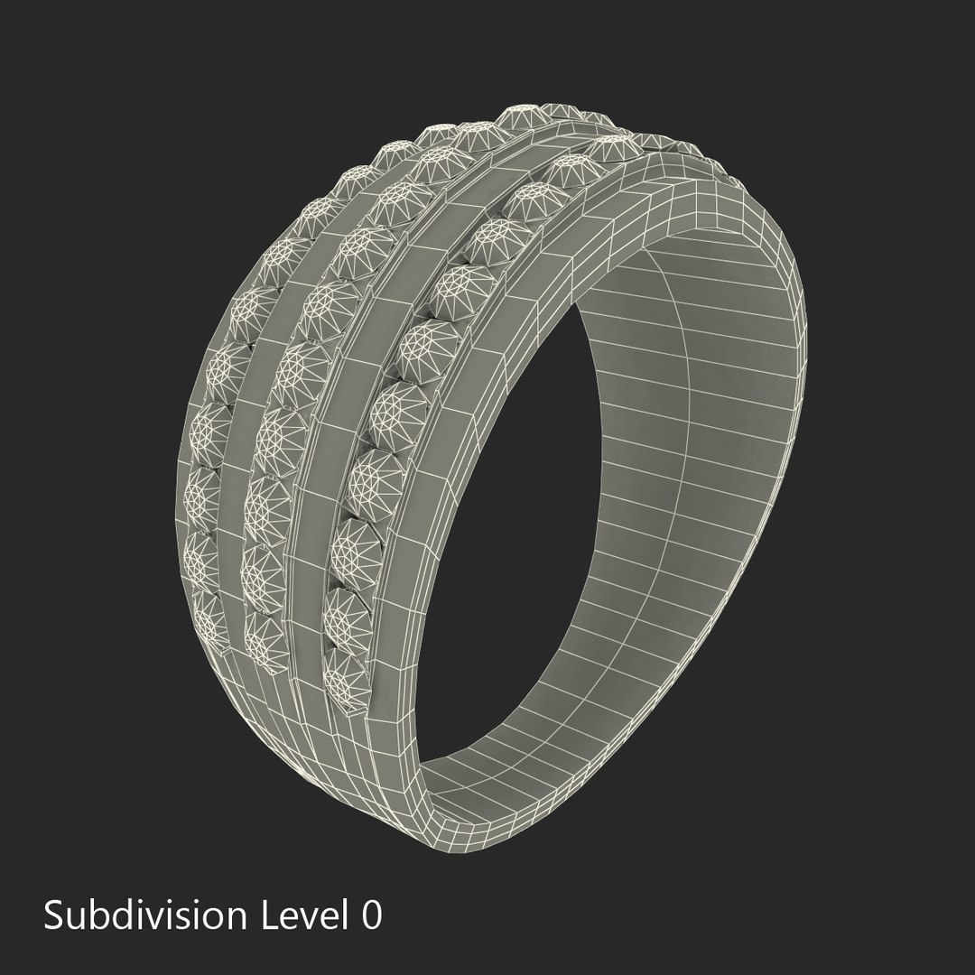 gold ring 3 3d model