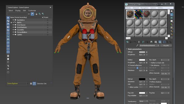 3D diver suit 2 model - TurboSquid 1570604