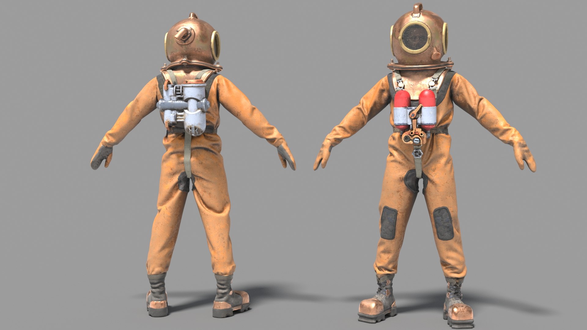 3D diver suit 2 model - TurboSquid 1570604