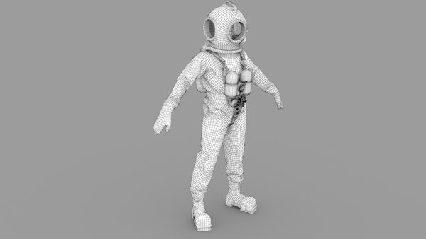 3D diver suit 2 model - TurboSquid 1570604