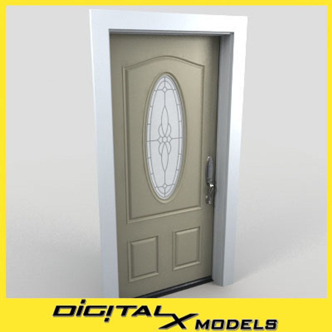 3d Model Residential Entry Door 03