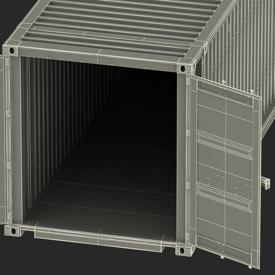 3d Model 45 Ft Cube Container