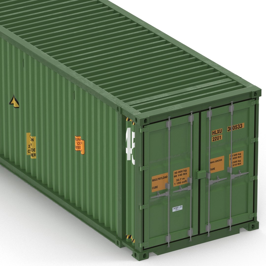 3d Model 45 Ft Cube Container