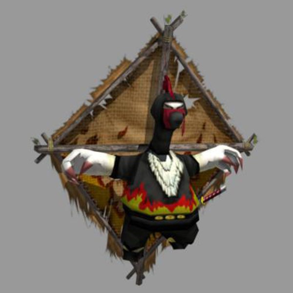 ninja chicken 3d model