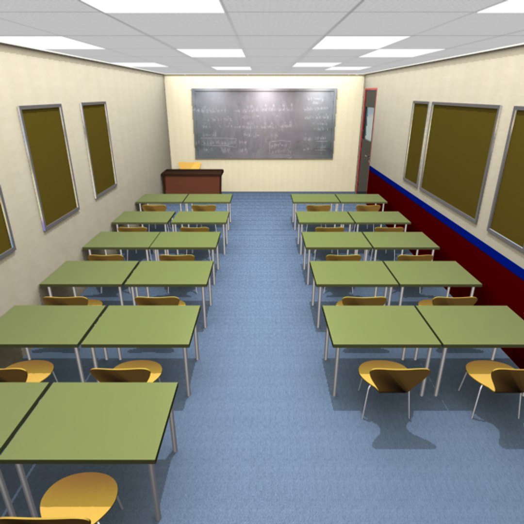 3D Classroom Class - TurboSquid 1232816