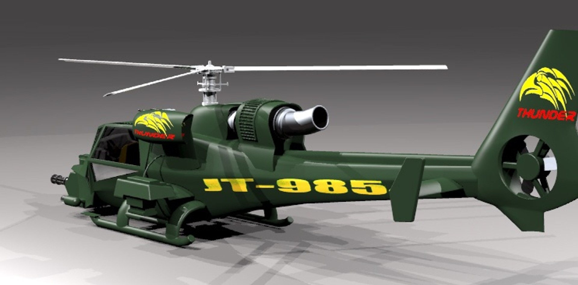 Helicopter Rhino 3d Model