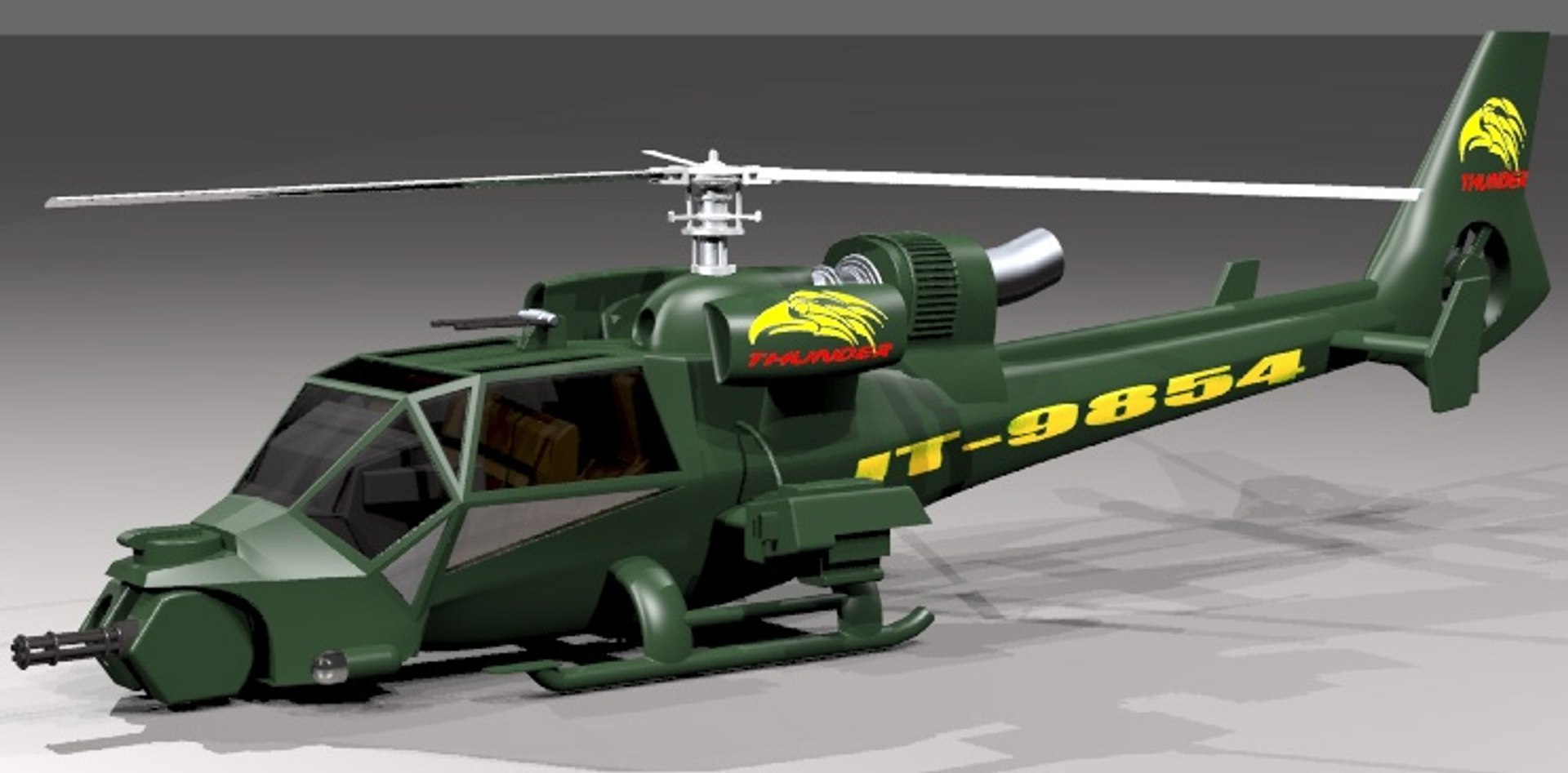 Helicopter Rhino 3d Model