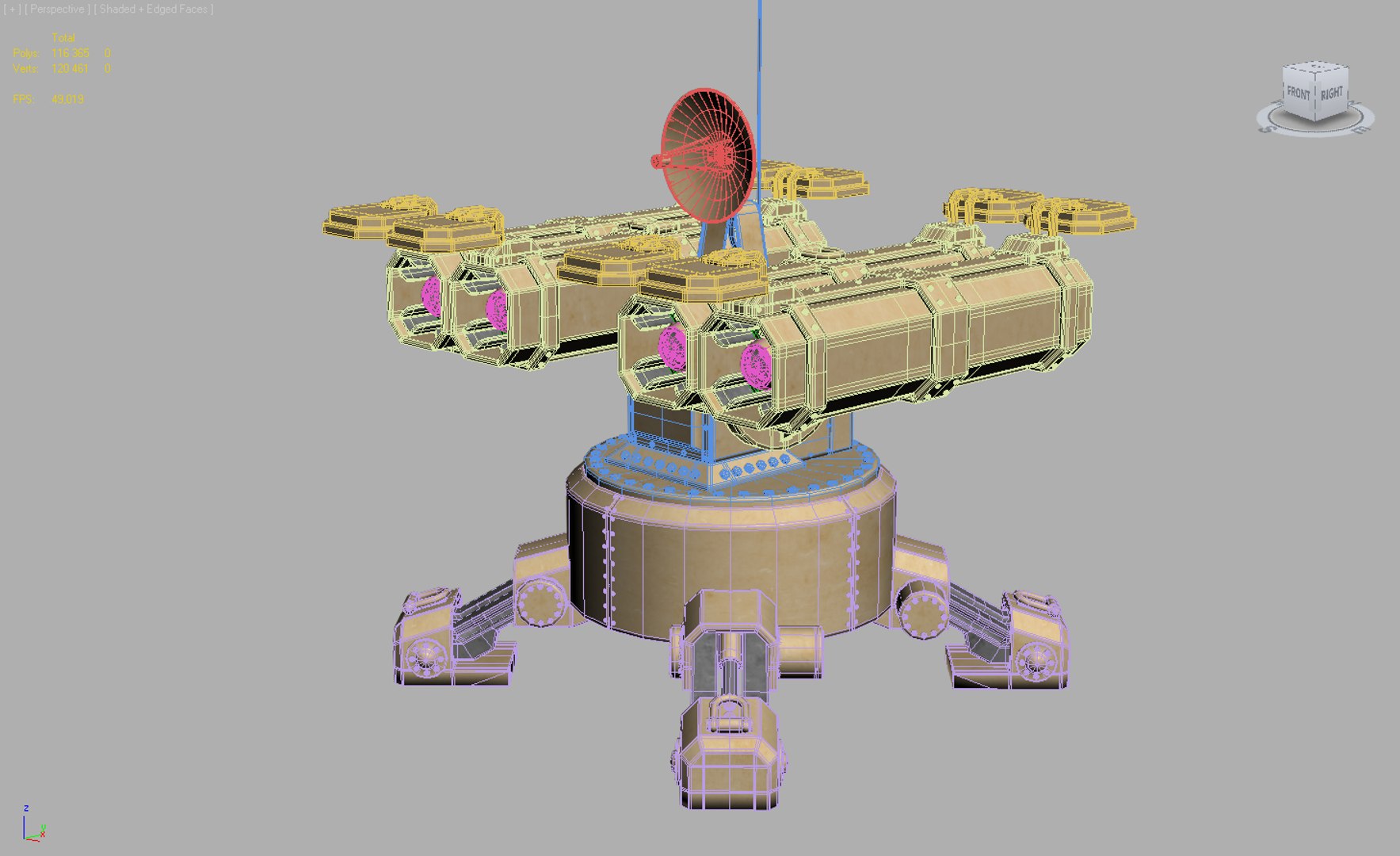 Automatic Missile Turret 3d Model