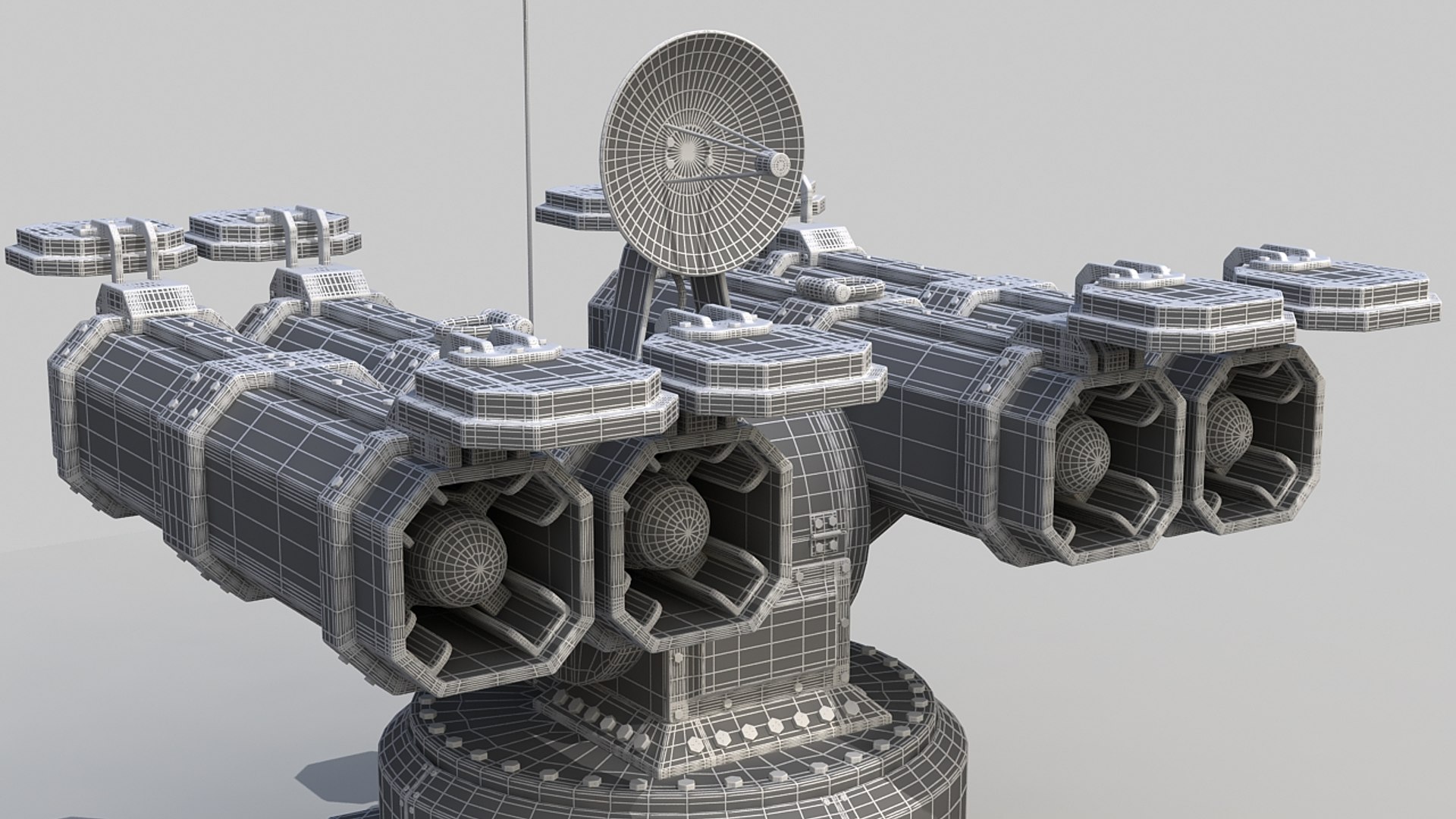 Automatic Missile Turret 3d Model