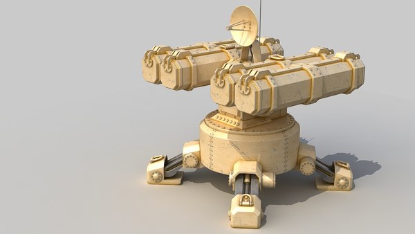 modelo 3d Torreta Automática De Misiles - TurboSquid 1058520
