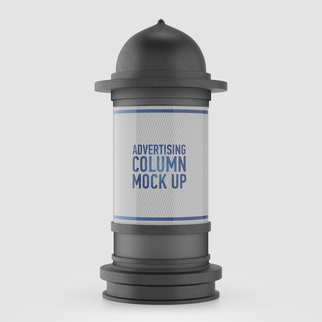 3d model advertising column