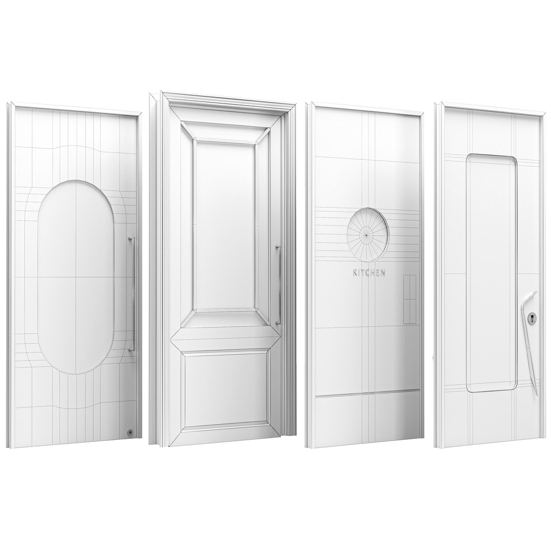 3D Set Technical Door 01 Model - TurboSquid 2116003