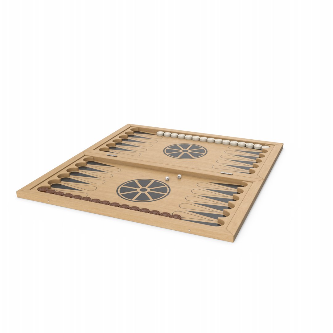 Backgammon Board Game 3D Model - TurboSquid 2061593