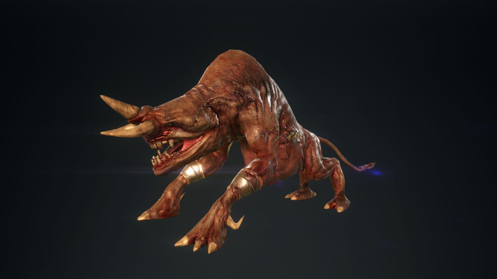 Horned Monster 3d Model