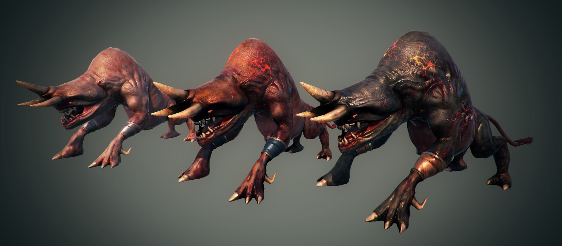 Horned Monster 3d Model