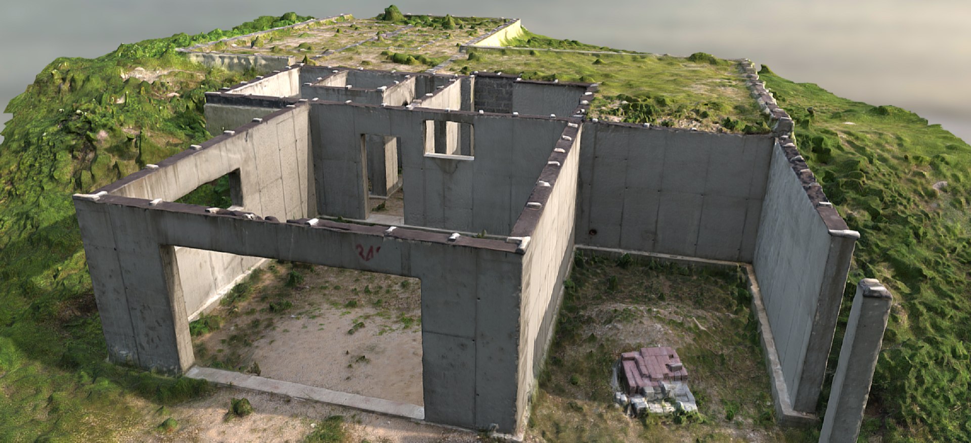 3D Model Unfinished Structure In Land - TurboSquid 1854547