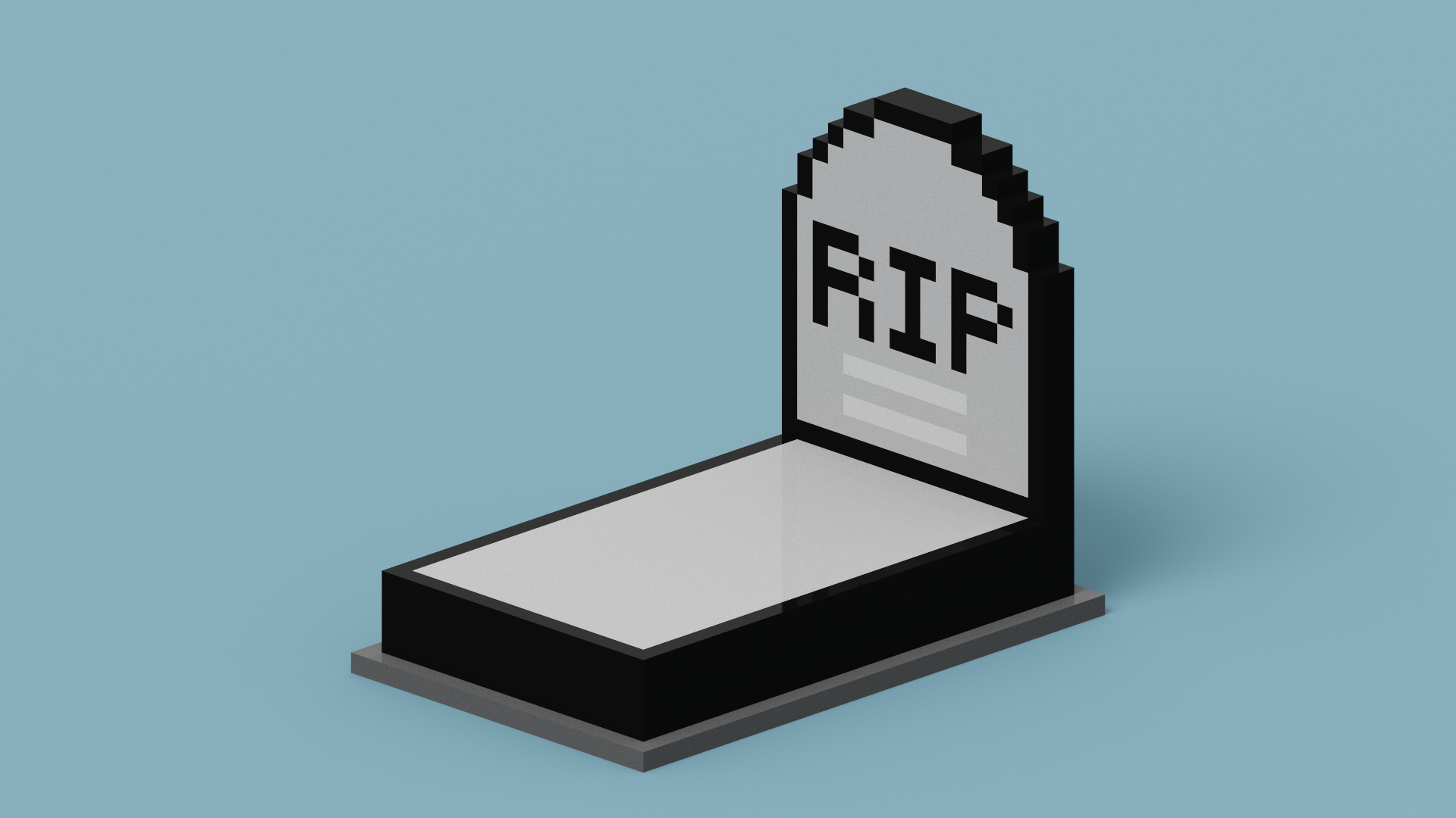 3D Voxel Grave RIP Model - TurboSquid 1950255