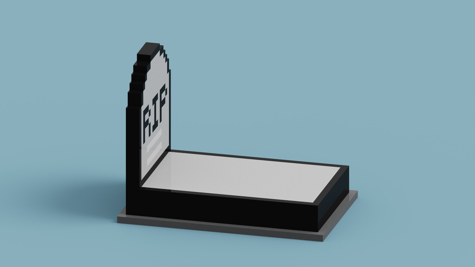 3D Voxel Grave RIP Model - TurboSquid 1950255