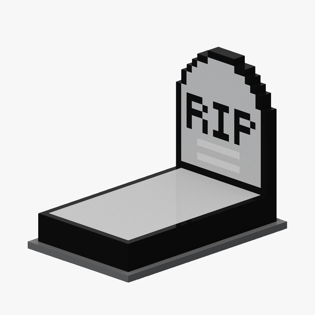 3D Voxel Grave RIP model - TurboSquid 1950255